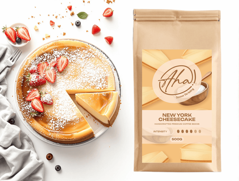 New York Cheesecake Coffee 500g - AHA! Flavored Coffees – Aha! Coffee ...